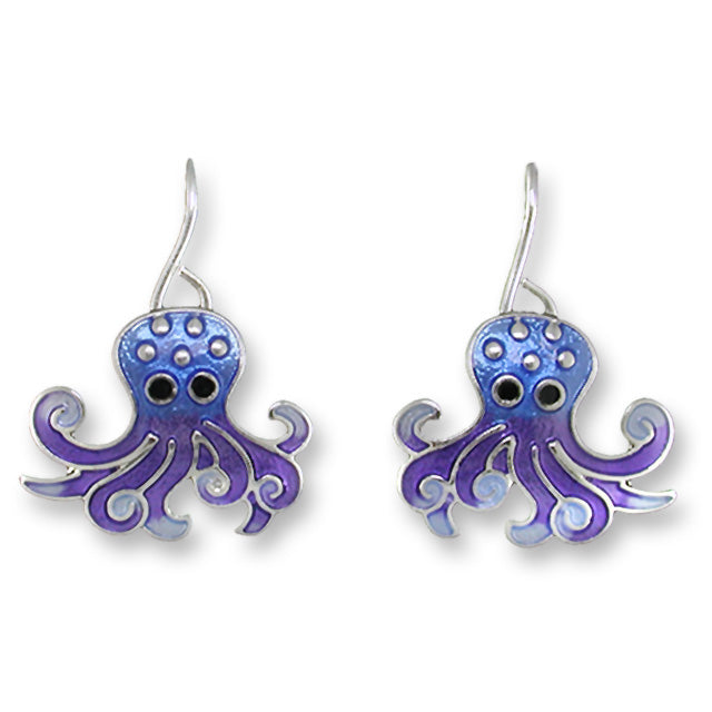 Zarlite by Zarah Co - Purple Blue Octopus Dangle Drop Earrings – iGifteria