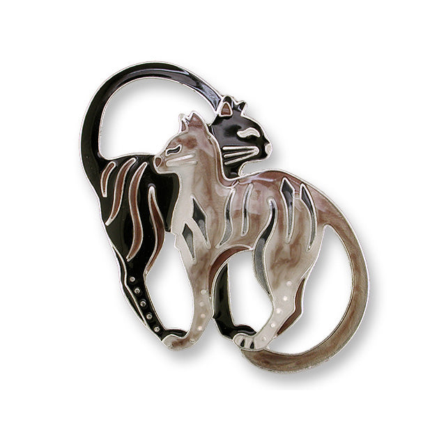 Zarlite by Zarah Co - Cats Looking Back Brooch Pin – iGifteria