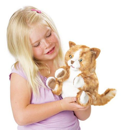 Folkmanis - Orange Tabby Cat Hand Puppet Plushie 2845 – iGifteria